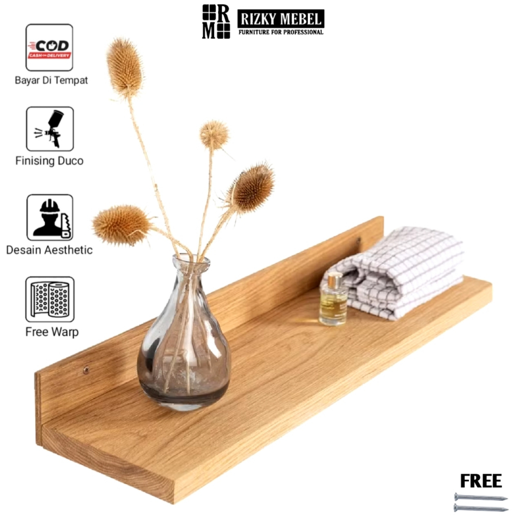 Jual Rak Ambalan Aesthetic Ukuran 40x10x3 Rak Aksesoris Minimalis Rak ...