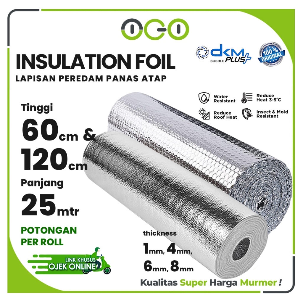 Jual Bubble Alumunium Metalizing Foil Roll DKM / Insulation PE Foam ...