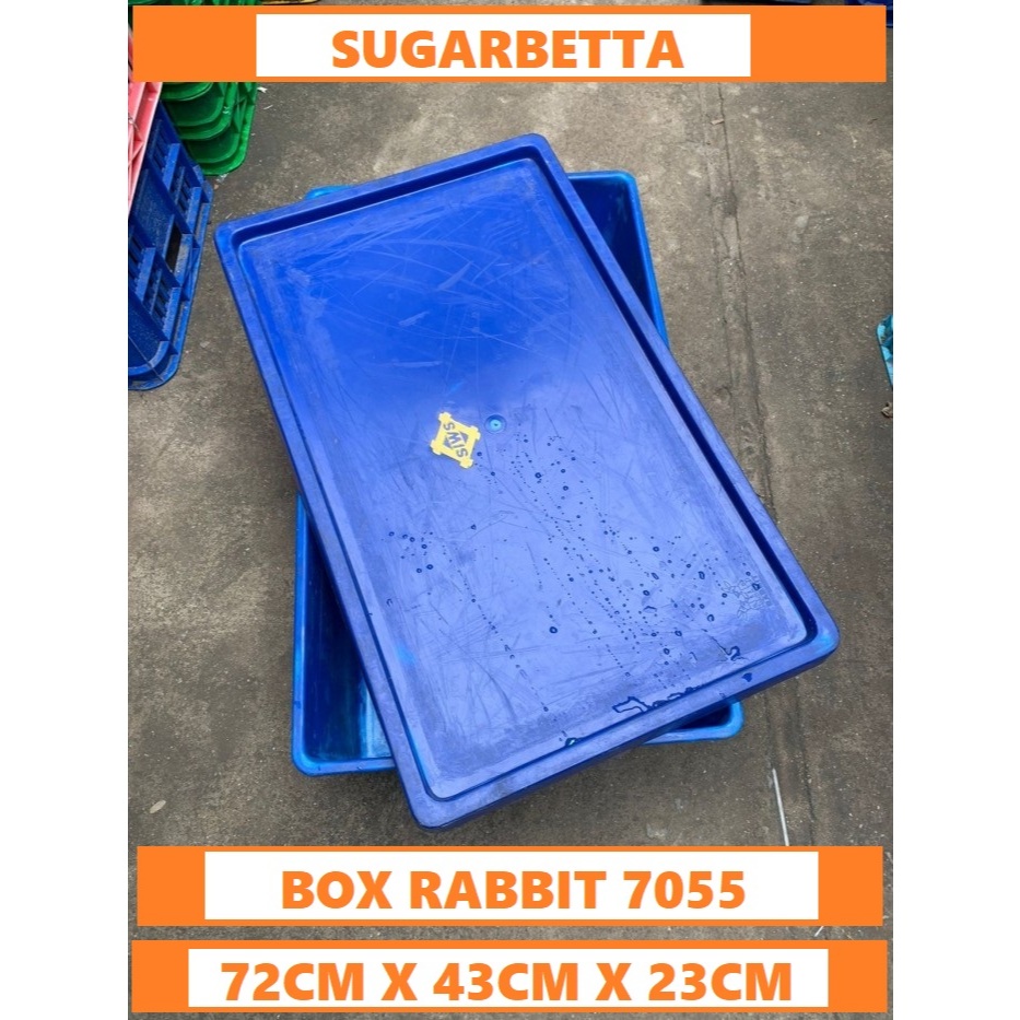 Jual BOX RABBIT CONTAINER PLASTIK 7055 SUDAH PLUS TUTUP RAPAT RABBIT ...