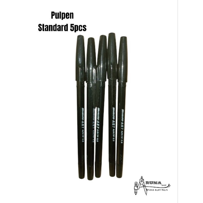 Jual PULPEN STANDARD WARNA HITAM ISI 5 PCS GROSIR MURAH | Shopee Indonesia