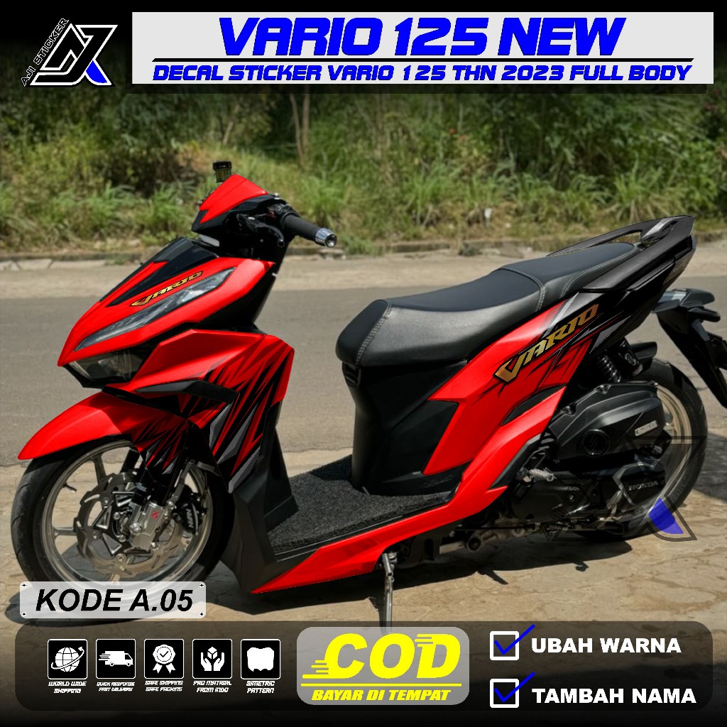 Jual Decal VARIO 125 NEW Full Body Polos - Stiker VARIO 125 NEW 2023 ...