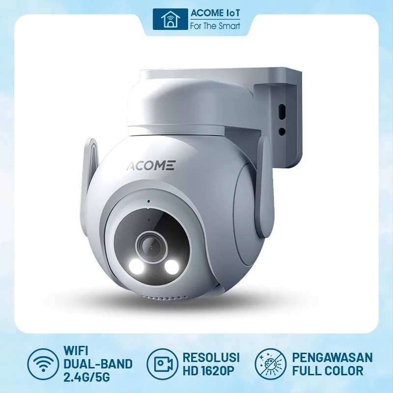 Jual ACOME CCTV APC52 Camera WiFi Outdoor IP65 Tahan Air Full HD 1620P/5MP Pengawasan Full Color ...