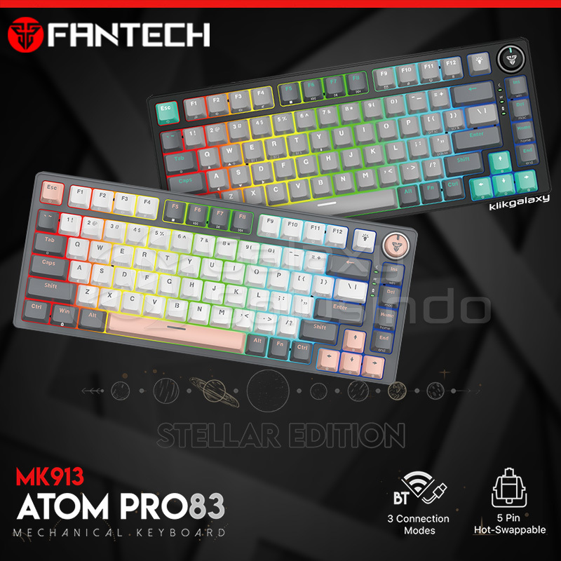Jual Fantech MK913 ATOM PRO83 RGB Mechanical Gaming Keyboard Mercury ...