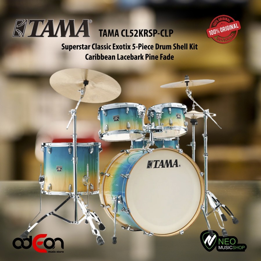 Jual TAMA Superstar Classic Exotix CL52KRSP-CLP 5-Piece Drum Shell Kit ...