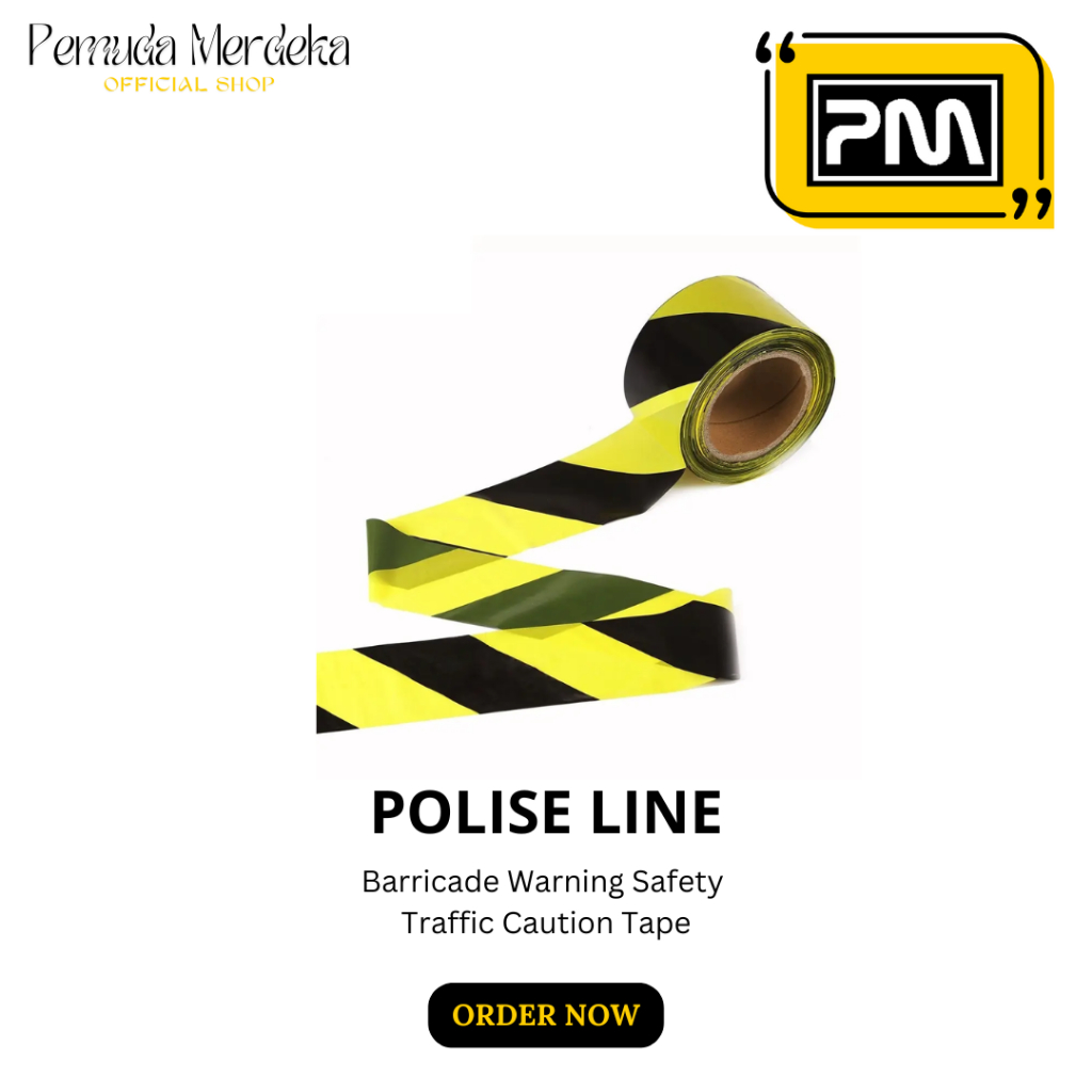 Jual Garis Polisi Safety Line Pita Pembatas Police Line 2/3 Inch ...