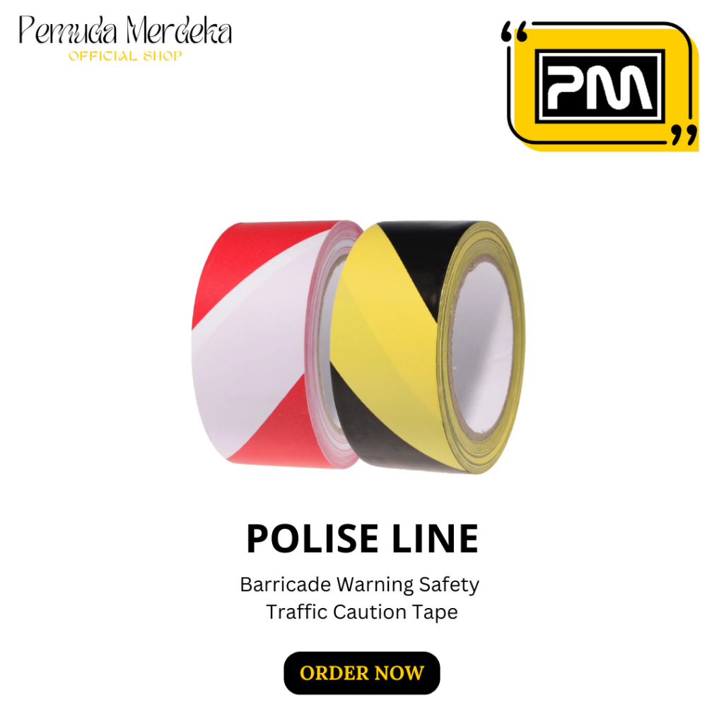 Jual Police Line Garis Polisi Safety Line Pita Pembatas 2/3 Inch ...