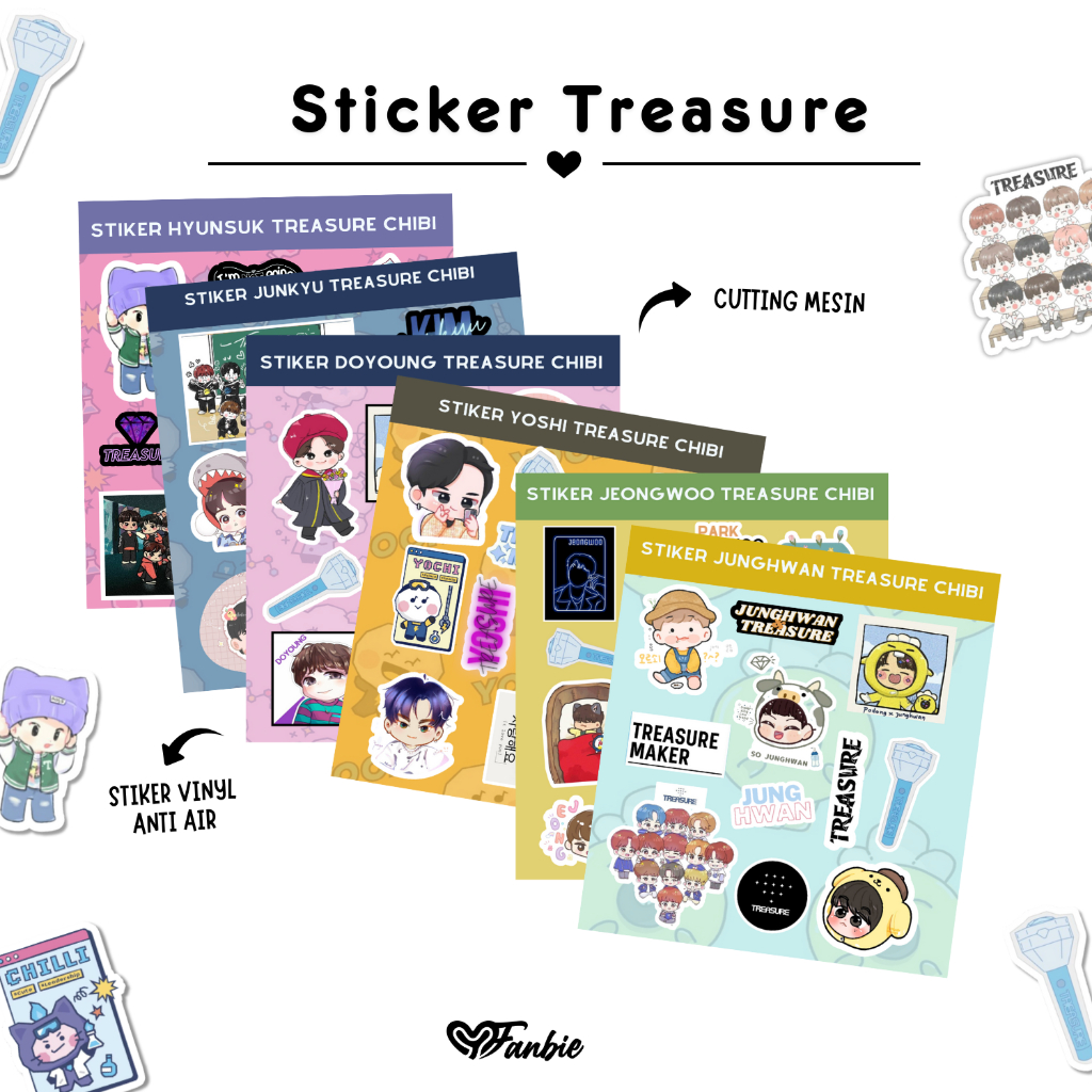 Jual STIKER TREASURE CHIBI KARTUN CUTE | Shopee Indonesia