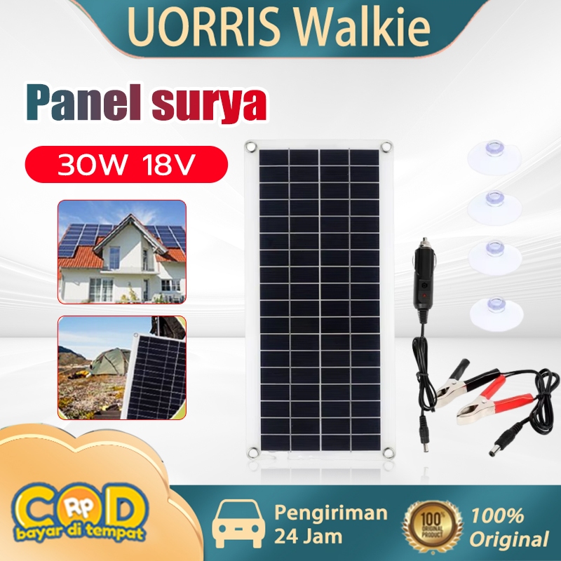 Jual 【READY YA】Panel surya 30W pembangkit listrik tenaga surya modul ...