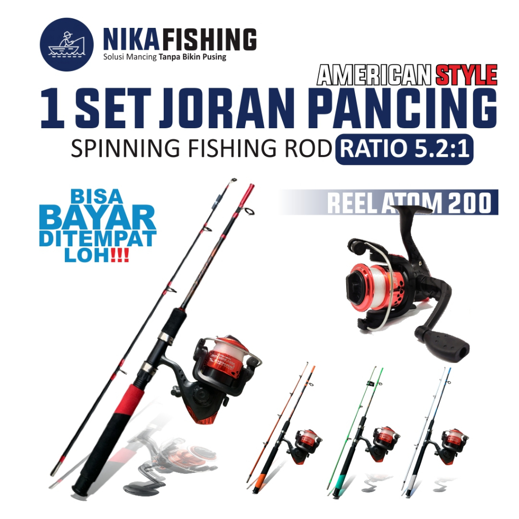Jual Set Joran Pancing Spinning DAIDO SHIKARI 16kg Model Full Busa ...