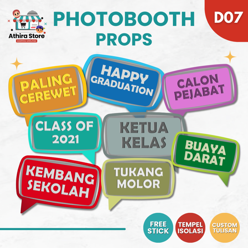 Jual Photobooth kelulusan / reunian / props acara wisuda / sidang ...