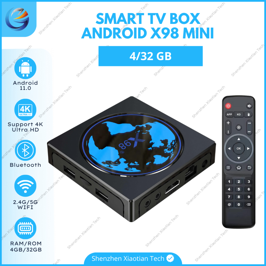 Jual X98 Mini Tv Box Android 11 4Gb/32Gb 4K UHD | Tv Box X98 Mini ...