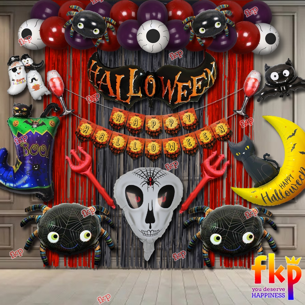 Jual Fun Kids Party Set Dekorasi Balon Halloween / Trick Or Treat / Boo ...