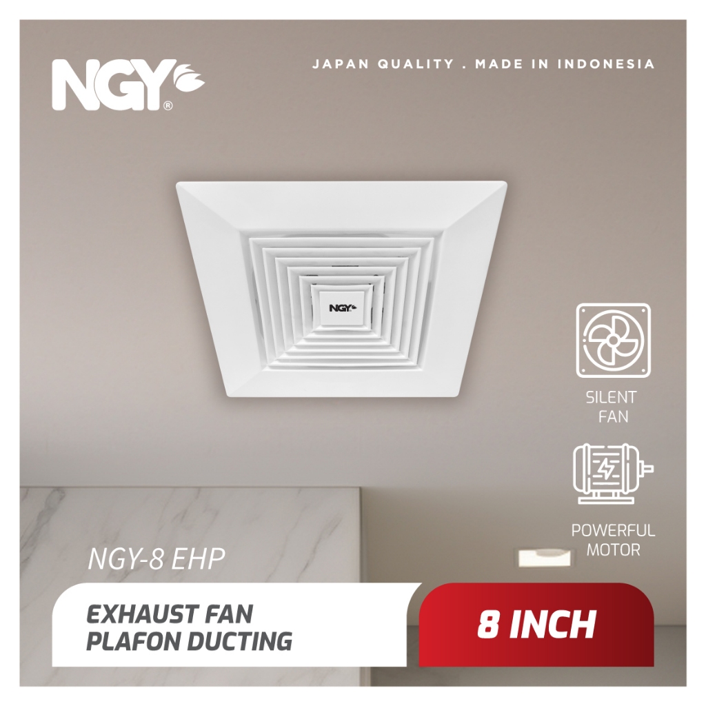 Jual NGY Ceiling Exhaust Fan / Kipas Angin Sirkulasi Plafon Ducting 8 ...