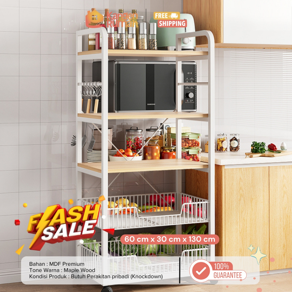 Jual Kangen Rumah Rak Dapur Susun Cherish I Rak Microwave I Rak Dapur ...