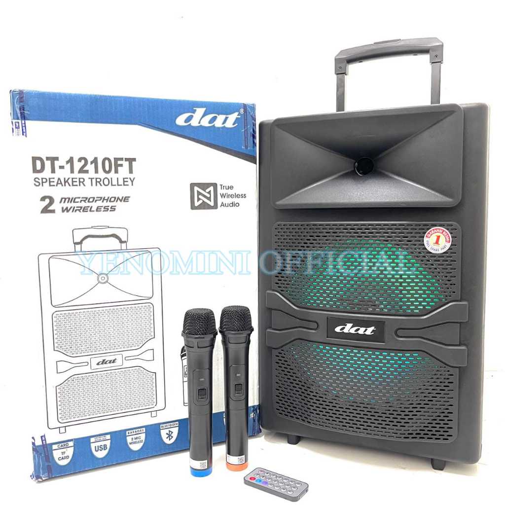 Jual Speaker Portable Wireless DAT DT 1210 FT Original Free 2bh Mic Dat ...