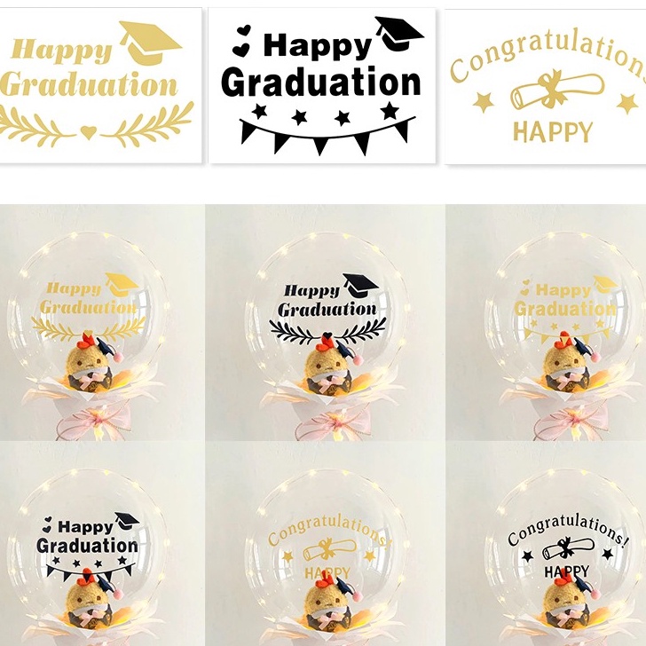 Jual ORDER SAJA GAN Stiker Balon PVC Huruf Abjad Sticker Balon bening ...