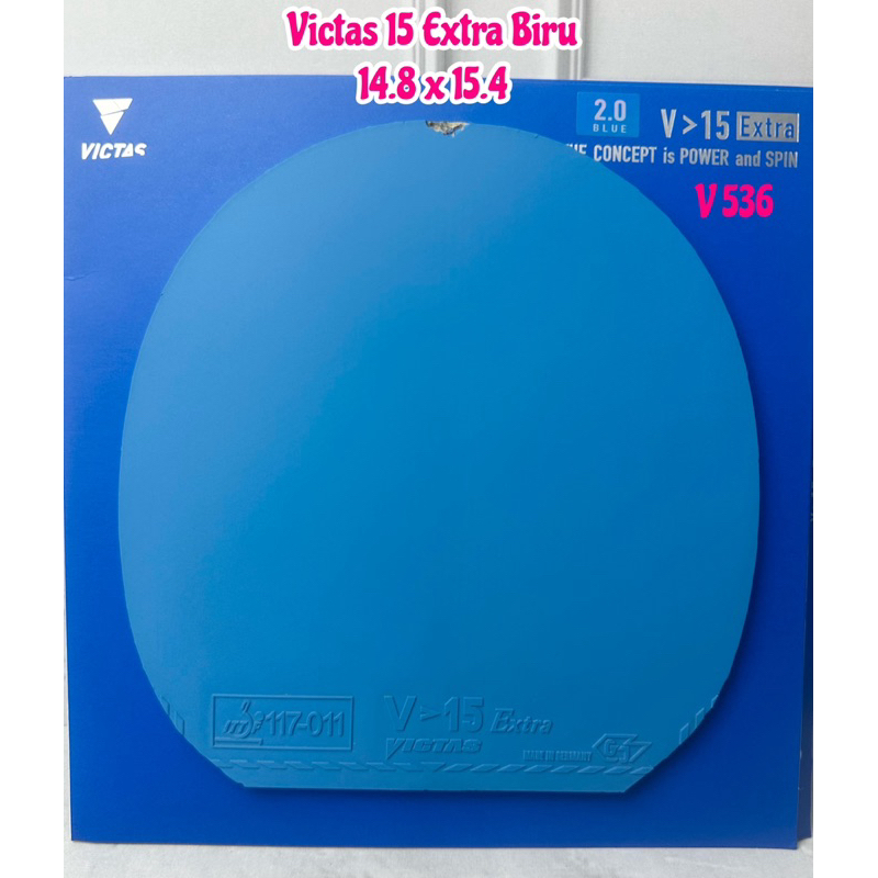 Jual promo second karet tenis meja pingpong Victas 15 extra Biru | Shopee Indonesia