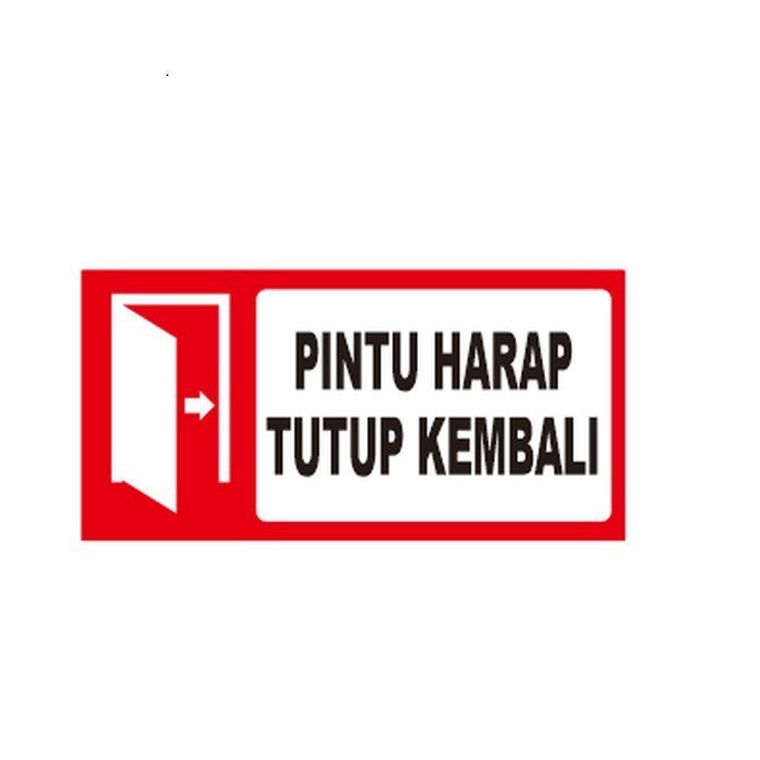 Jual SIGN STICKER PINTU HARAP TUTUP KEMBALI | Shopee Indonesia
