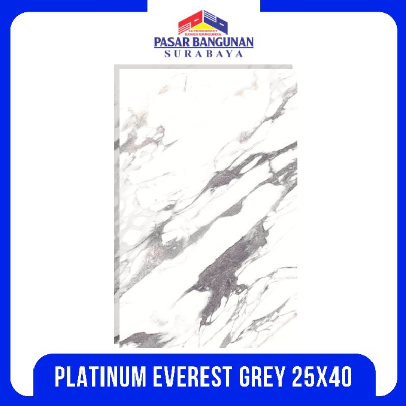 Jual Keramik Dinding Platinum Asia Tile Everest Grey Glossy 25x40 KW 1 ...