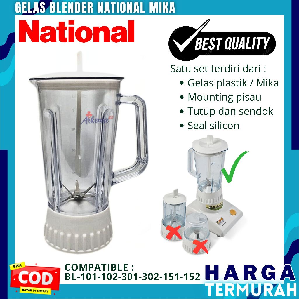 Jual GELAS BLENDER JUS MIYAKO / NATIONAL FULLSET | FULLSET GLAS BLANDER ...