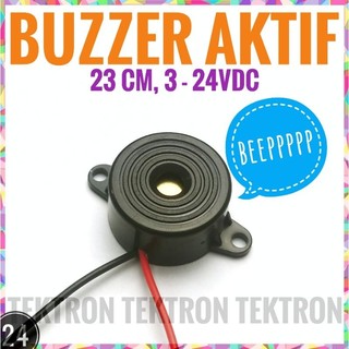 Jual BUZZER 3V sd 24V 2.3cm 23mm Continous Beeper Beep Bunyi Alarm bisa 3V 5V 12V 24V Langsung ...