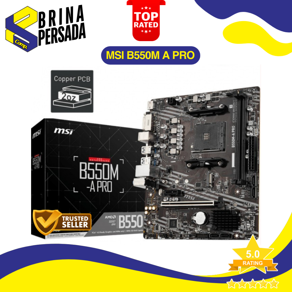 Jual MSI B550M A Pro (AM4, AMD Promontory B550, DDR4, USB3.2, SATA3 ...