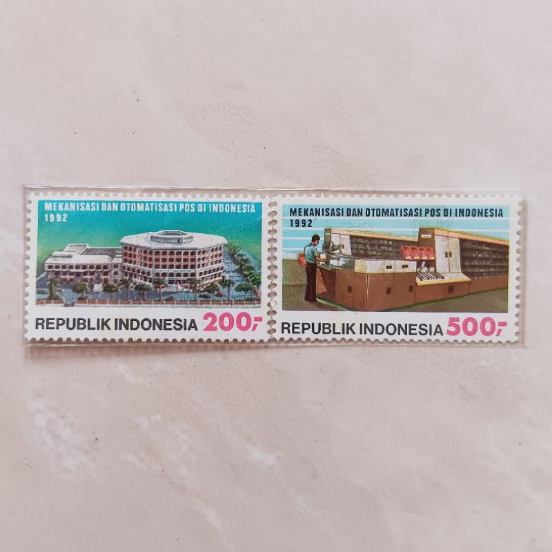 Jual (AB) Perangko Indonesia 1992 Mekanisasi dan Otomatisasi Pos di ...