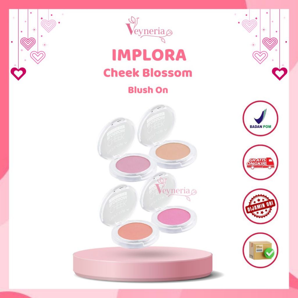 Jual [VEY] IMPLORA Cheek Blossom Blush On 4 Warna Travel Friendly and ...
