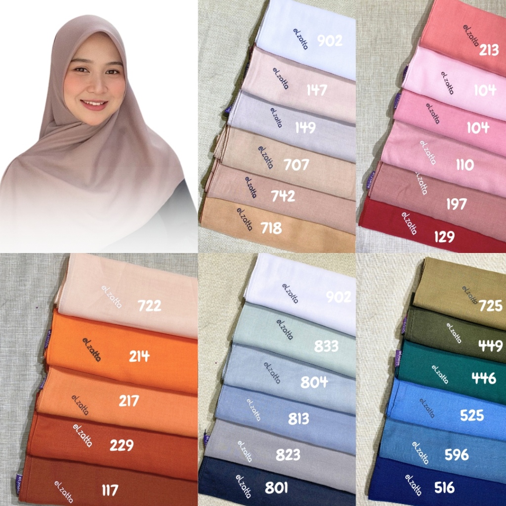 Jual Elzatta Kerudung Hijab Segi Empat Polos Elzatta Original Keisha ...