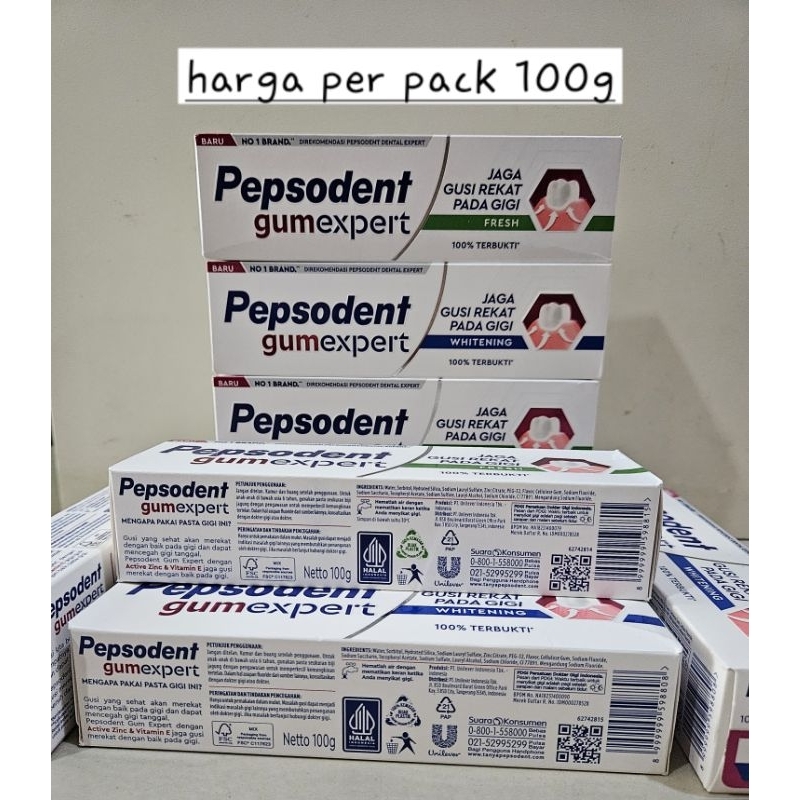 Jual PEPSODENT GUM Expert pasta gigi toothpaste Fresh / Whitening 100g ...