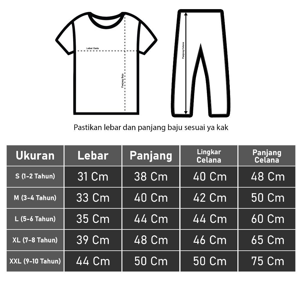 Jual Piyama baju tidur lengan panjang anak laki-laki dan perempuan ...