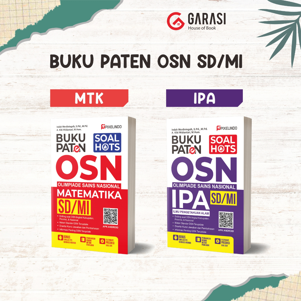 Jual BUKU PATEN OLIMPIADE SAINS NASIONAL SD MATEMATIKA & IPA | Shopee Indonesia