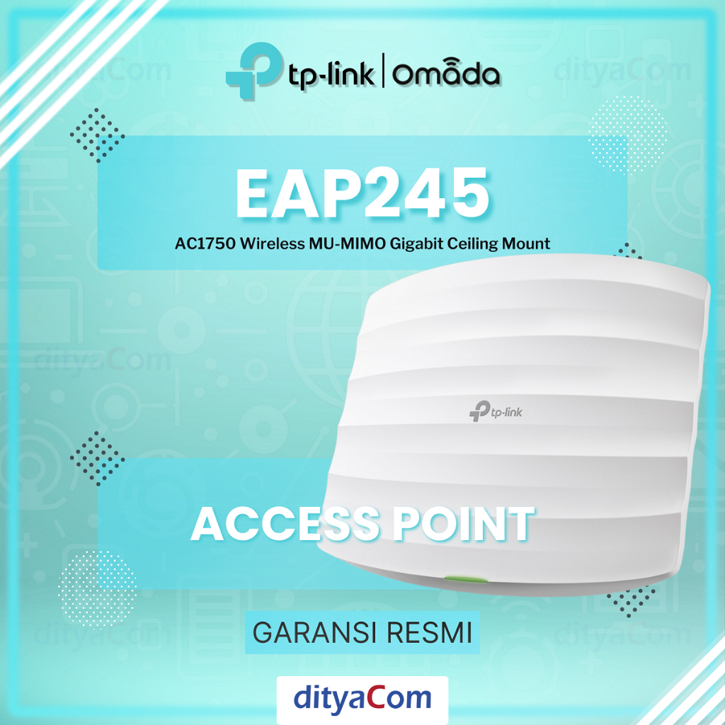 Jual TP-LINK EAP245 AC1750 WIRELESS MU-MIMO GIGABIT CEILING MOUNT ...