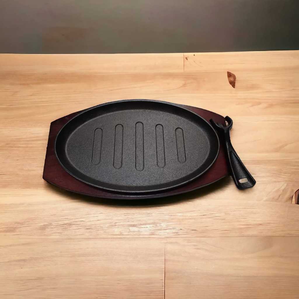 Jual Piring Steak Hot Plate Oval / Sapi + pegangan | Shopee Indonesia
