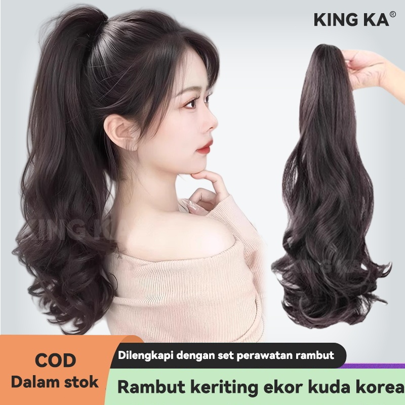Jual King Ka Slim Pin Ponytail Korea wave Wavy Ombak Hair Clip 45cm (Ponytail Jepit / Rambut ...