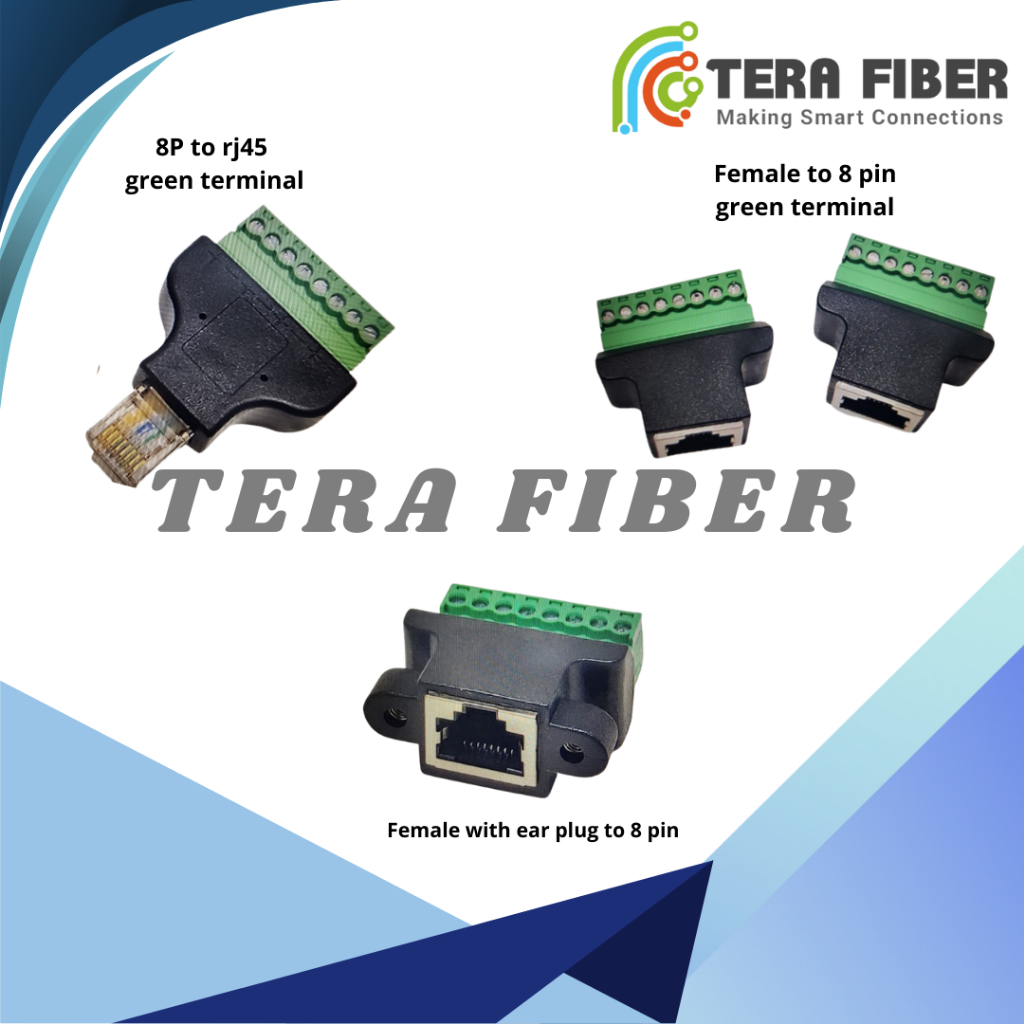 Jual Converter Adapter Connector Ethernet RJ45 Female to 8 Pin Terminal ...