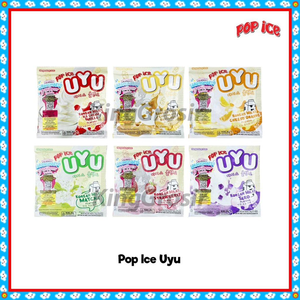 Jual Pop Ice Uyu Korean Milk Shake Powder 1 Renceng Isi 10 sachet ...