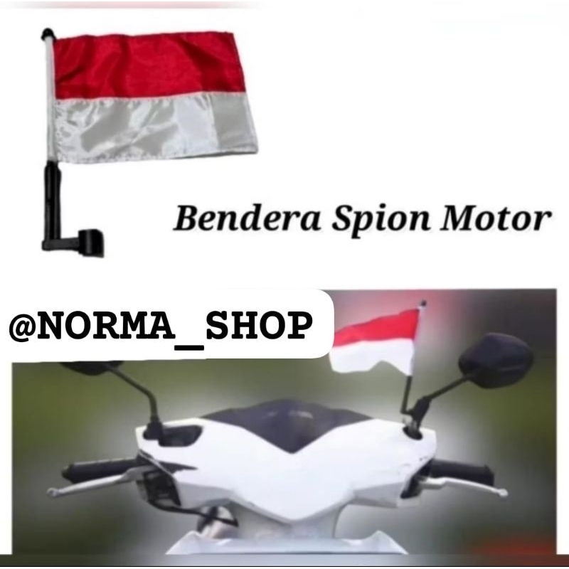 Jual BENDERA MERAH PUTIH MOTOR / BENDERA SPION MOTOR / AKSESORIS MOTOR ...