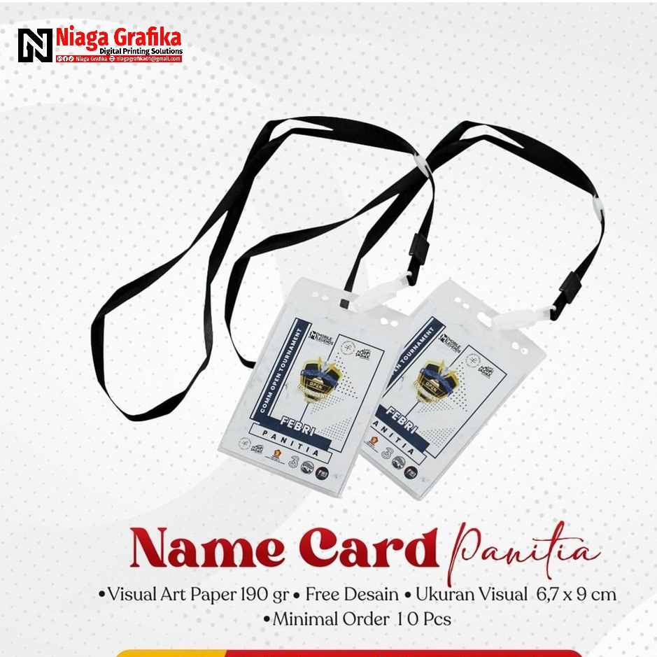 Jual Costum Name Card Panitia/ID Card Plastik/Name Tag | Shopee Indonesia