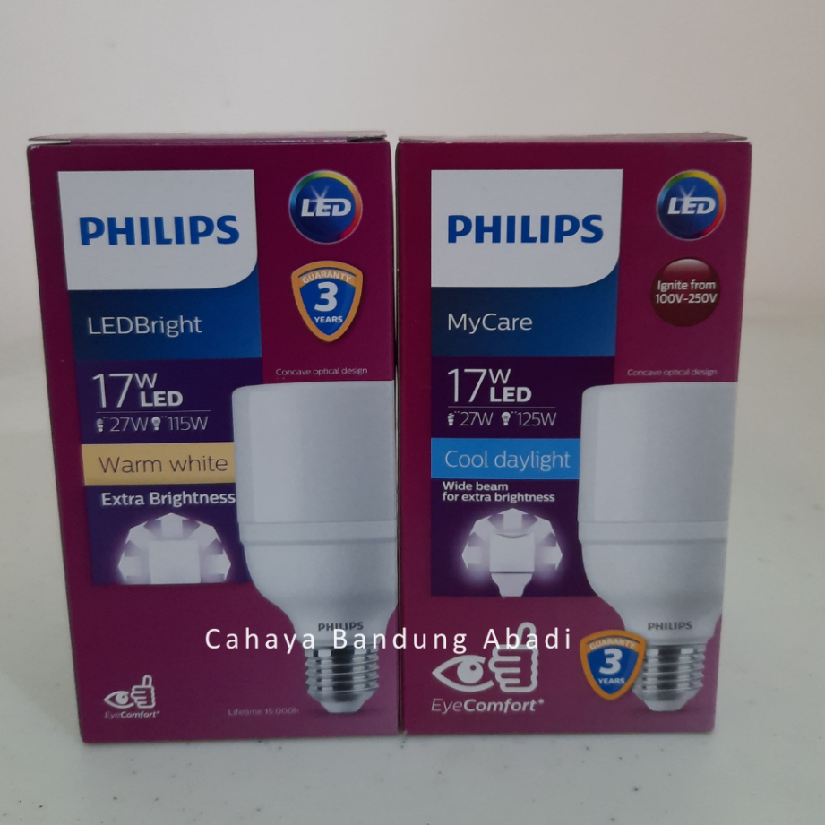 Jual Lampu Philips LED Bright 17 Watt 17W Putih Kuning Cool Daylight 6500K 3000K E27 | Shopee ...