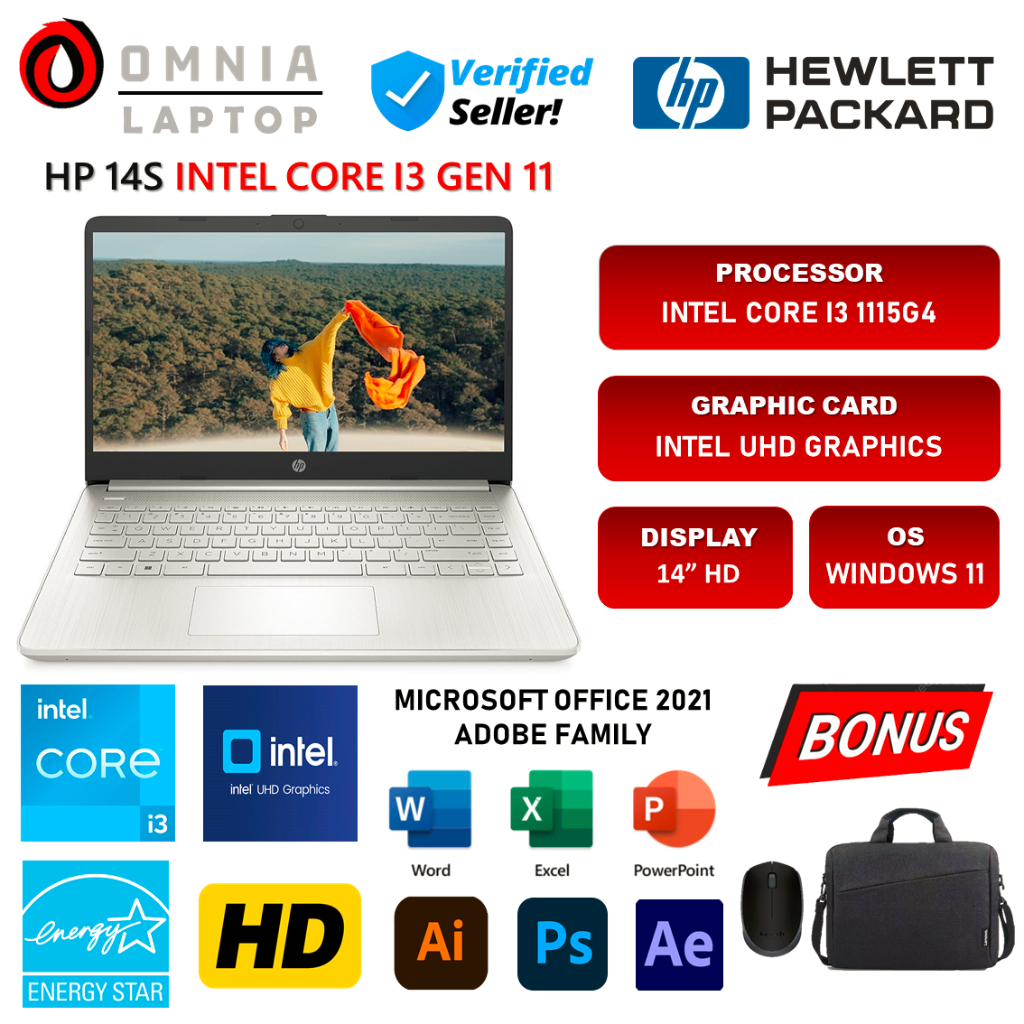 Jual Laptop HP 14 Intel Core I3 1115G4 RAM 16GB 1TB SSD 14 Inch Windows ...
