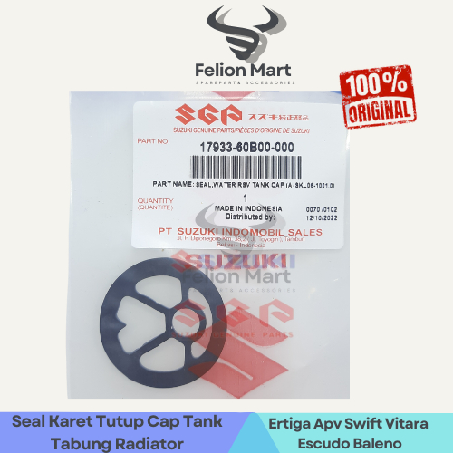 Jual Seal Karet Tutup Cap Tank Tabung Radiator Suzuki Ertiga Apv Swift ...