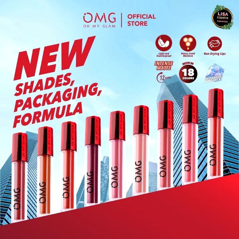 Jual OMG Oh My Glam Matte Kiss Lip Cream(kemasan Baru) | Shopee Indonesia