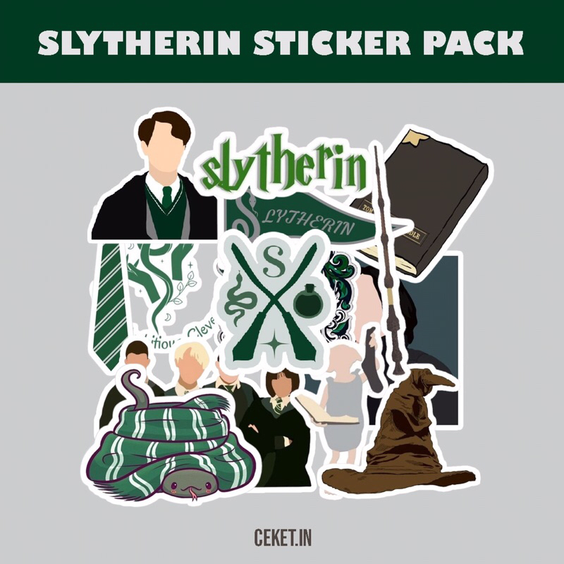 Jual Slytherin Sticker Pack - Harry Potter Sticker (14pcs) | Shopee ...