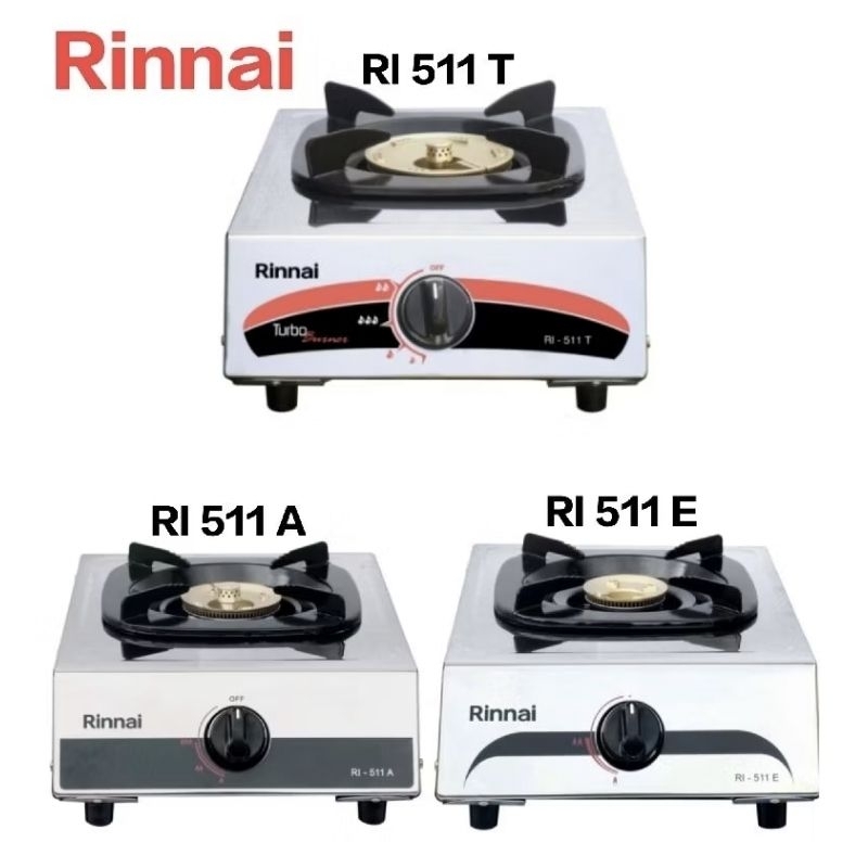 Jual Kompor Gas Rinnai Satu Tungku Burner Kuningan RI 511E/RI 511 A Dan ...