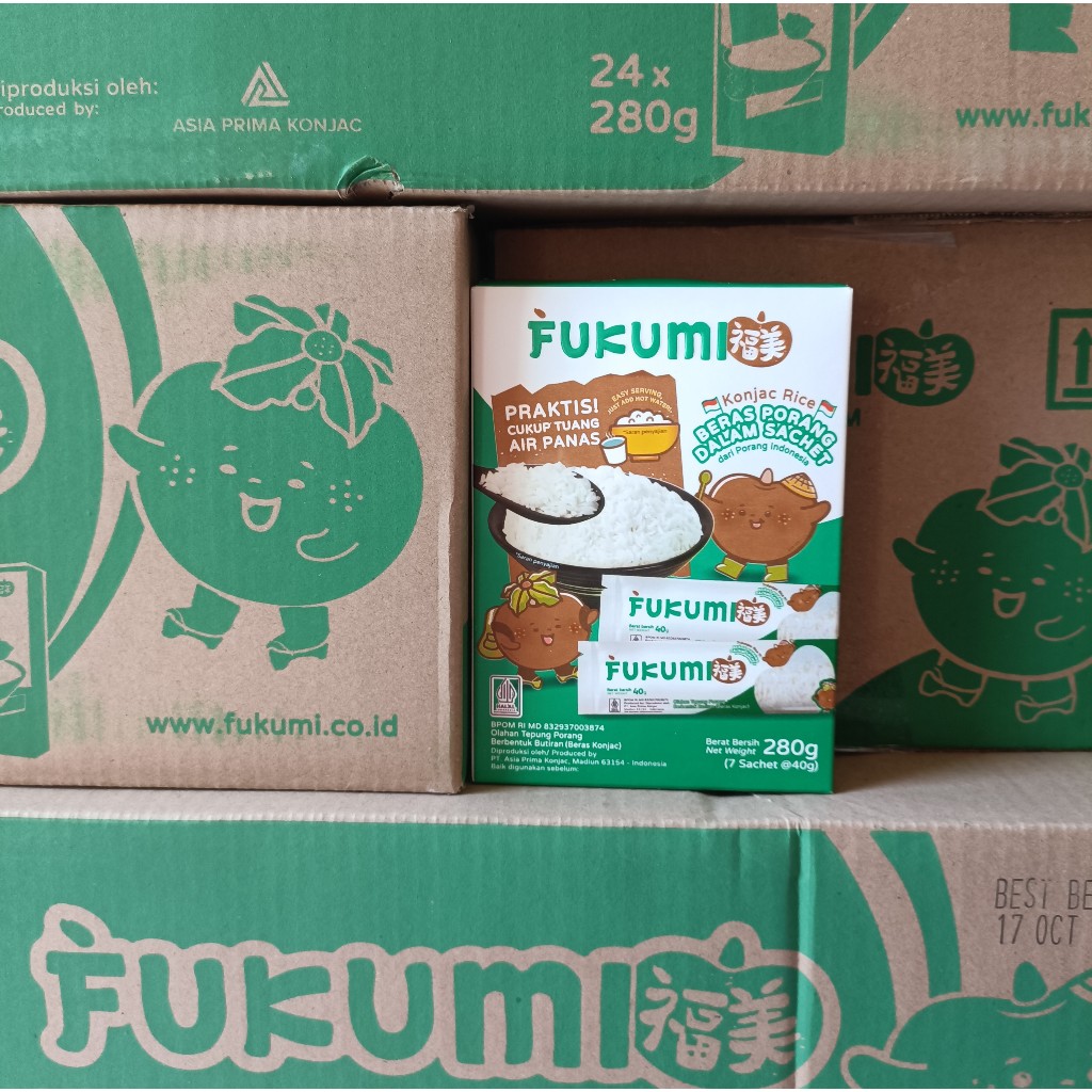 Jual Fukumi Beras Porang Sachet 1 Dus 24 Box Khusus Instant Kurir ...