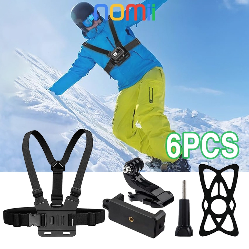 Jual 6 in 1 Tali Dada Hp Holder Clamp 360 Chest Strap Motovlog Hp Body ...