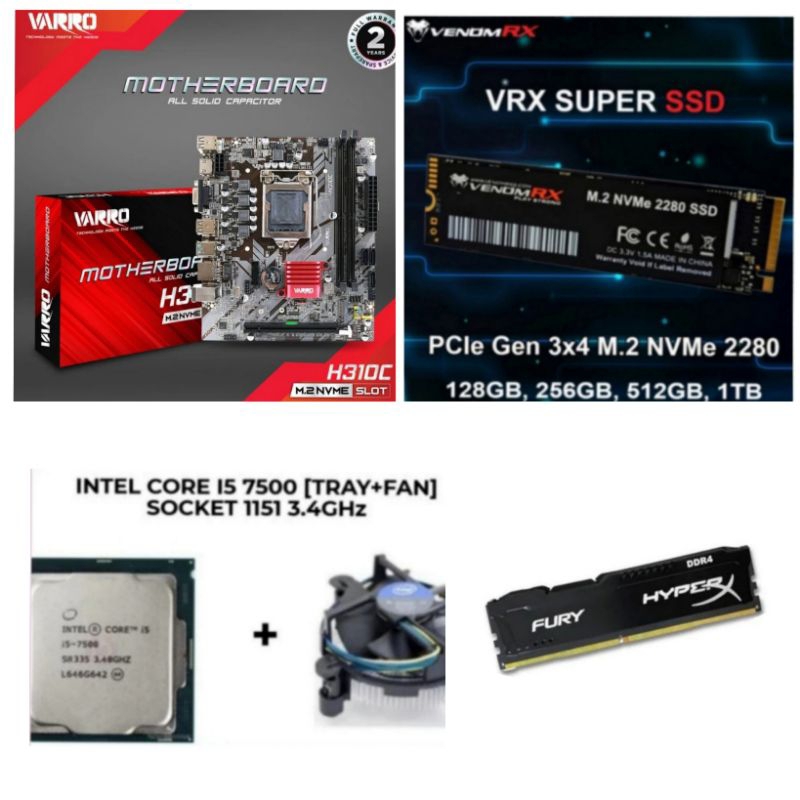 Jual Paket Processor Intel Core i5 7500 Gen 7 LGA 1151 DDR4 NVME ...