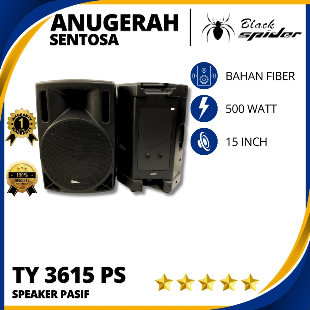 Jual Speaker Pasif Black Spider TY 3615 PS Ukuran 15 Inch Original ...