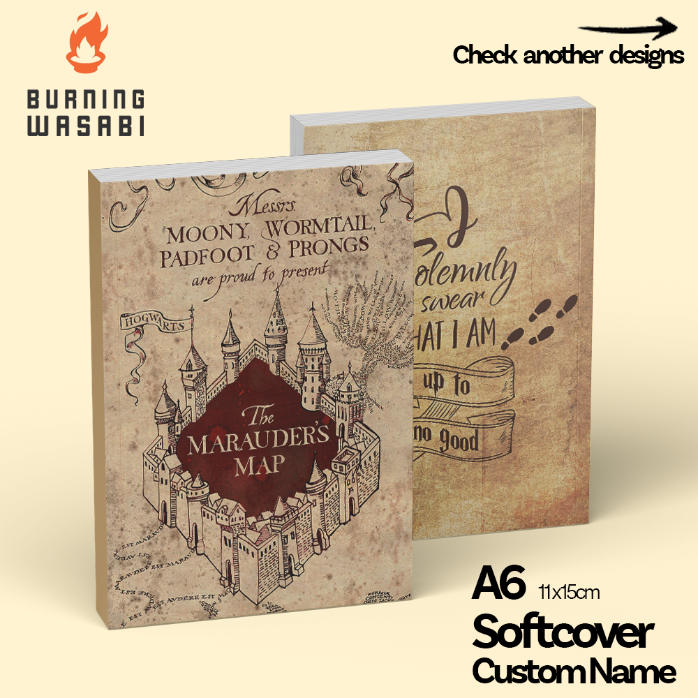 Jual Buku Saku Pocket Marauder Maps Harry Potter Custom Softcover A6 ...